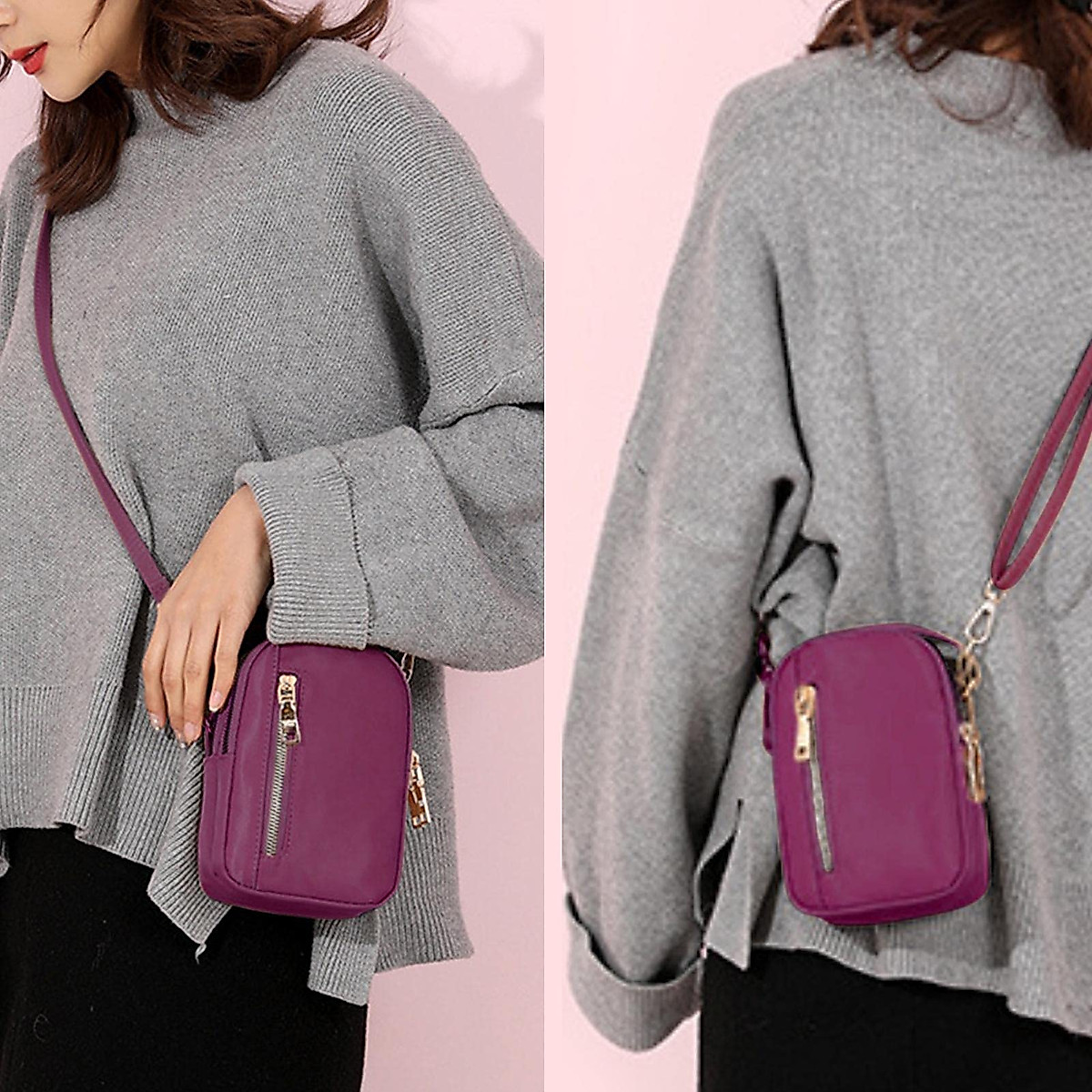 Activane Small Bag for Women Shoulder Bag with Detachable Strap for Passport Cell Phone