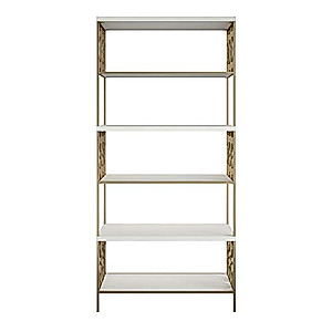 CosmoLiving by Cosmopolitan Ella 5 Shelf, White Bookcase