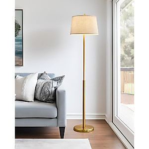 Oneach 61.75" Modern Floor Lamp for Living Room Tall Lamp for Bedroom Gold Floor Lamp with Rotary Switch Industrial Standing Lamp Floor Lamp for Nursery Study Room Office
