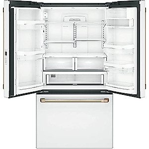 Cafe CWE23SP4MW2 23.1 cu. ft. Smart French Door Refrigerator in Matte White, Counter Depth and Fingerprint Resistant
