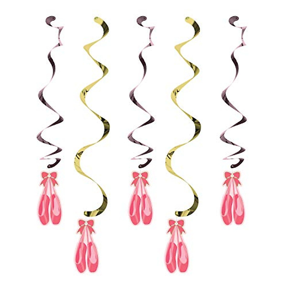 Creative Converting Twinkle Toes Assorted Danglers Hanging Decorations, One size, Pink