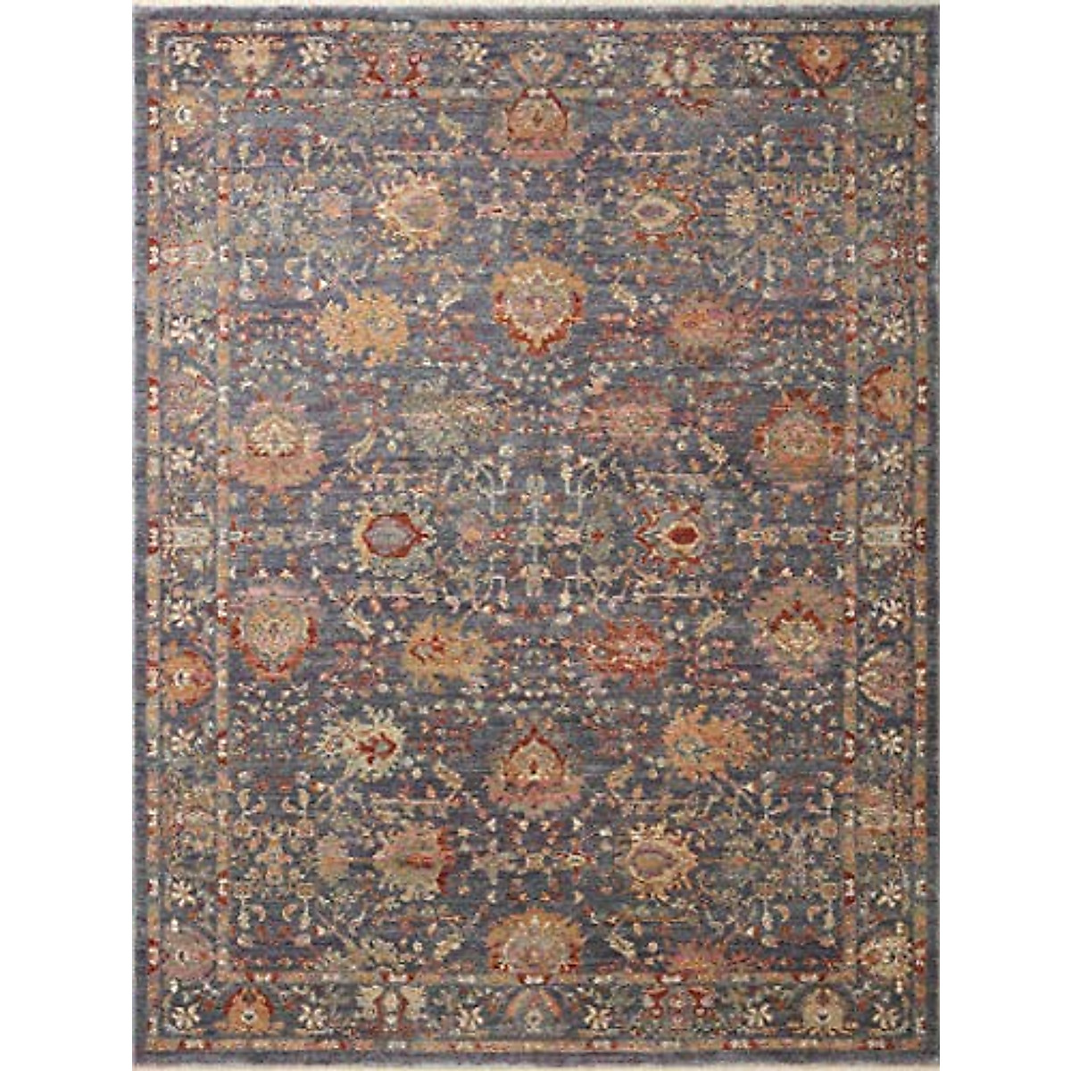 Loloi Giada Collection GIA-01 Grey / Multi, Traditional Area Rug, 5'-0" x 5'-0" Round