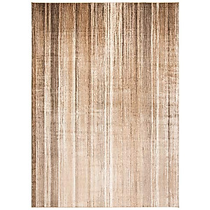 SAFAVIEH Vintage Collection 8' x 10' Caramel VTG172 Modern Stripe Distressed Premium Viscose Area Rug