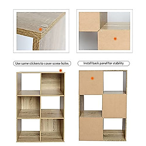 PACHIRA E-Commerce US 6 Cube Storage Organizer Unit Shelf, Closet Cabinet, Bookshelf File Organizer Rack in Living Room, Bedroom, Study,Oak