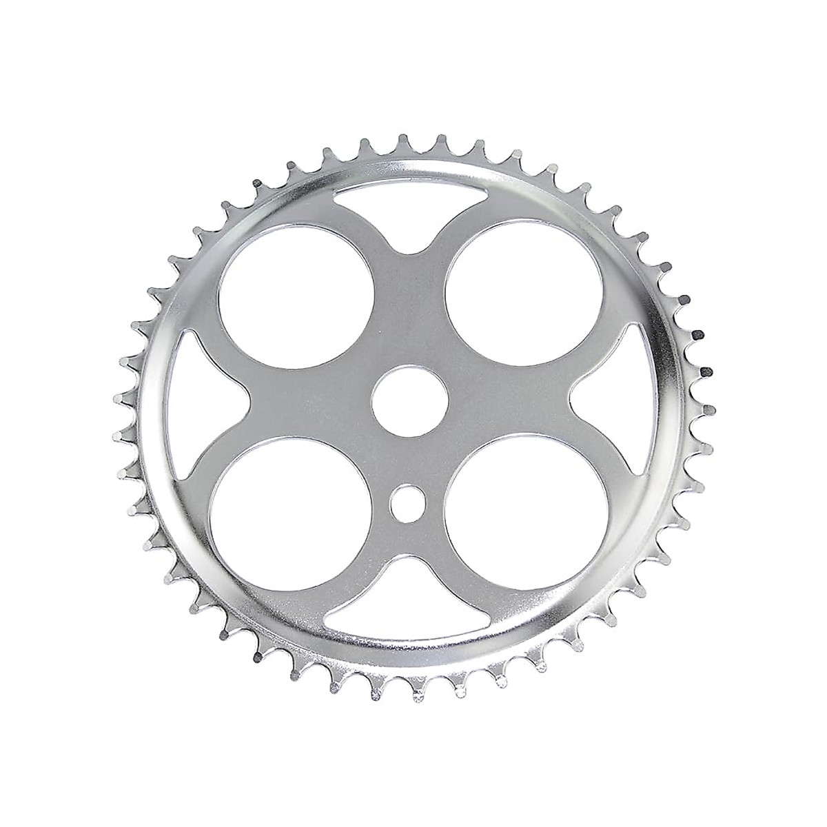 Alta 4 Circles Bike Steel Sprocket/Chainring, 46T Chrome, Various Thickness (46 Teeth (1/2 x 3/32))
