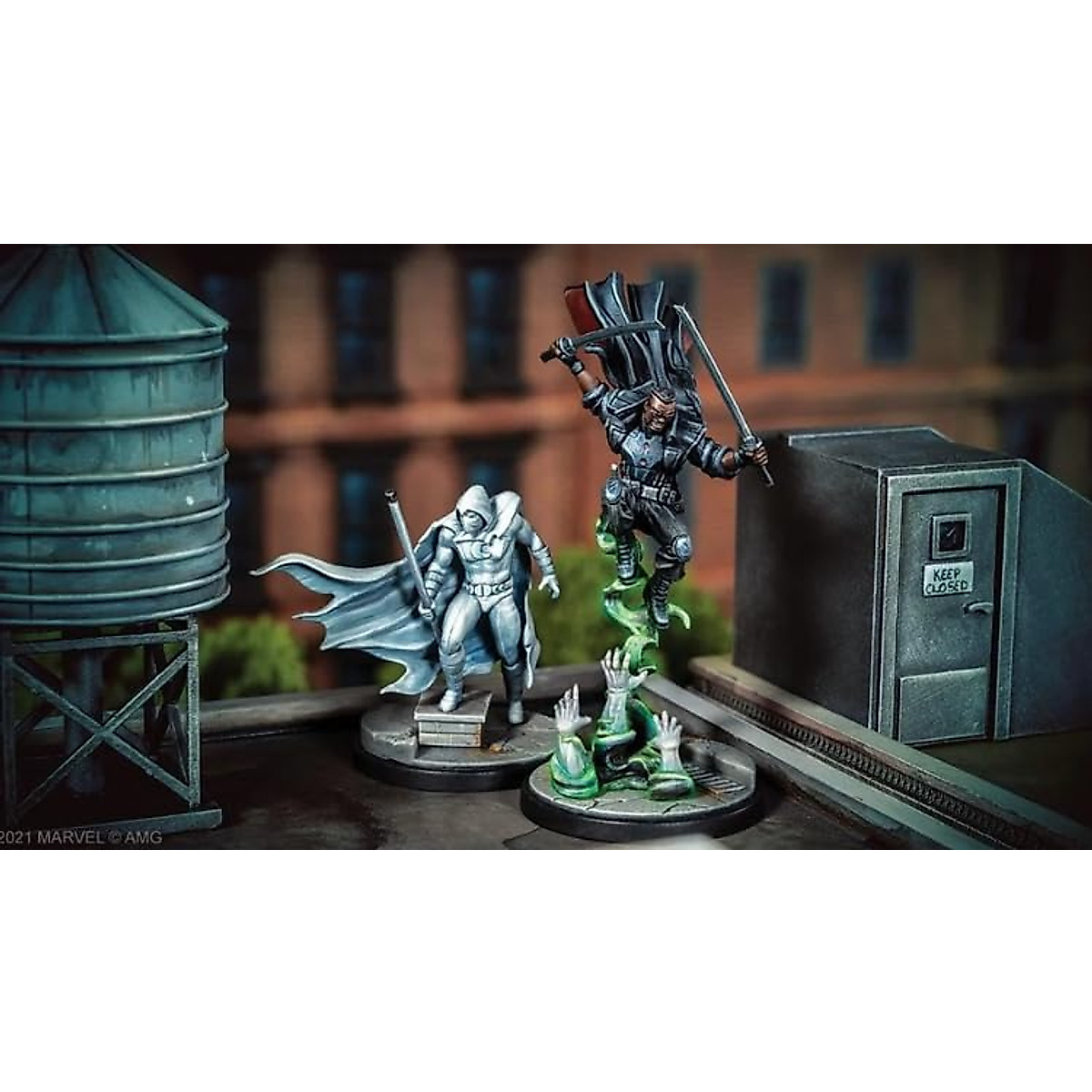 Atomic Mass Games Marvel: Crisis Protocol Blade & Moon Knight Character Pack - Supernatural Superheroes Unite Against Darkness! Tabletop Superhero Game, Ages 14+, 2 Players, 90 Min Playtime, Made