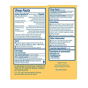 Boiron HemCalm Suppositories for Hemorrhoid Relief of Pain, Itching, Swelling or Discomfort - 10 Count (Pack of 2)