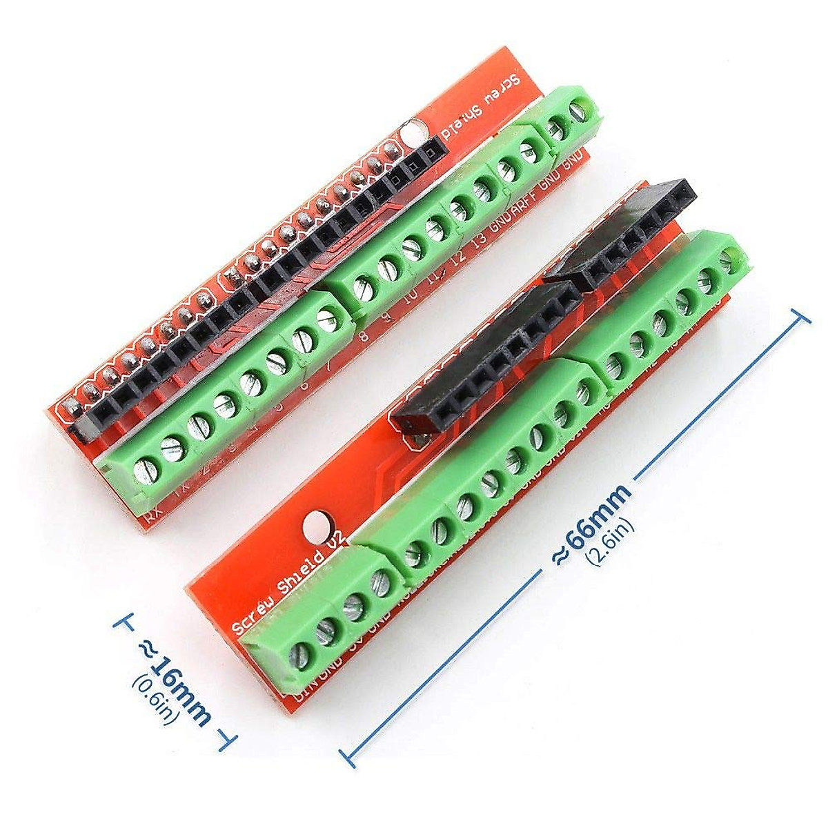 DAOKI 2Pcs Screw Shield V2 Expansion Board Terminal Compatible with Arduino UNO R3 with Dupont Cable Female to Male