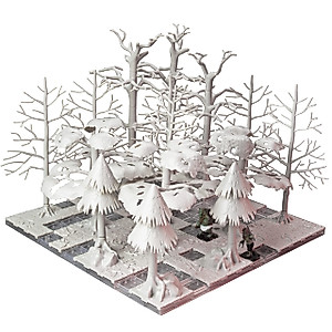 Monster Adventure Terrain 91Pc Paintable Forest Tree Set Fully Modular, Stackable 3D Tabletop World Builder-Use Alone or w/Other Sets- Compatible with DND Dungeons Dragons, Pathfinder & All RPG Games