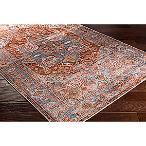 Artistic Weavers Stacia Oriental Washable Area Rug, 5 ft x 7 ft 6 in, Red/Blue