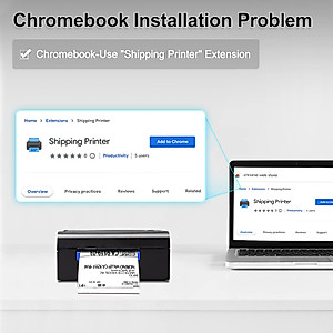 beeprt Bluetooth Shipping Label Printer - Wireless 4x6 Thermal Label Printer for Shipping Packages, Desktop Label Printer Compatible with Shopify, Ebey, Amazon, Etsy, FedEx, UPS, Small Business
