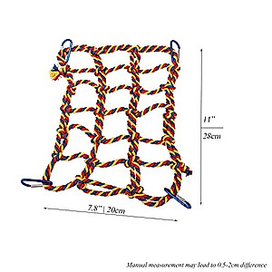Traumdeutung Birds Parrots Rats Hamsters Ferrets Climbing Net Hammock Colorful Cotton Rope Toys (1 Piece)