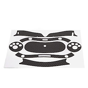 VR Controller Stickers, Full Protection Stylish Accurate Hole Position Dustproof VR Glasses Skin Sticker for VR Protective Accessories (Carbon Grain Black)