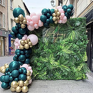 PartyWoo Peacock Blue Balloons, 50 pcs 12 Inch Party Balloons, Double Stuffed Blue Balloons, Latex Balloons for Party Decorations, Birthday Decorations, Wedding Decorations, Baby Shower Decorations