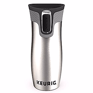 Keurig Contigo Autoseal Coffee Travel Mug, West Loop Vacuum Insulated with Easy-Clean Lid, 14 Oz, Silver