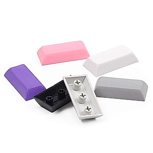 DSA Profile Blank PBT Keycaps 1.25U 1.5U 2U Key Caps Switch for Cherry MX RGB Gaming Mechanical Keyboard DIY Replace (2u2pcs,Black)