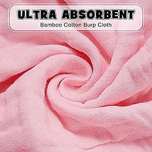 10 Pack Muslin Burp Cloths for Baby Girl Boy 6 Layers Thicken Soft Unisex Baby Burp Cloths Large Absorbent Muslin Burping Cloth Rags