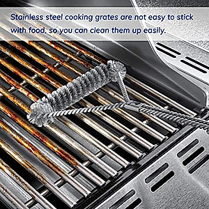 Utheer 17 inch Cooking Grates for Home Depot Nexgrill 720-0830H, 720-0830D, 720-0783E, 720-0783C, Grill Replacement Parts for Uniflame, Kenmore Gas Grills, Stainless Steel Cooking Grids, 2 Pack