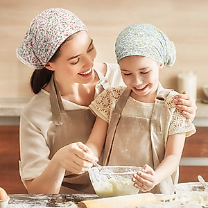 Kinlop 8 Pcs Floral Hair Bandanas Headband Triangle Boho Hair Scarf Headband Floral Printed Chiffon Head Kerchief Floral Hair Kerchief for Women Hair Scarves Accessories(Novel Style)