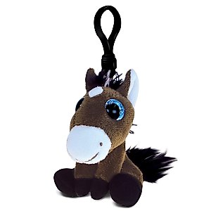 DolliBu Big Eyes Horse Stuffed Animal Toy Keychain - Soft Horse Keychain Stuffed Animals Small Charm for Backpack, Handbag and Purse, Perfect Horse Plush Animal Toys for Kids and Adults - 5.75 Inches