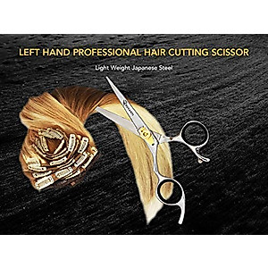 Ruvanti Left Handed Hair Cutting Scissors 6.5” - Professional Shears, Sharp Hairdressing/Haircutting Scissors for Men/Women