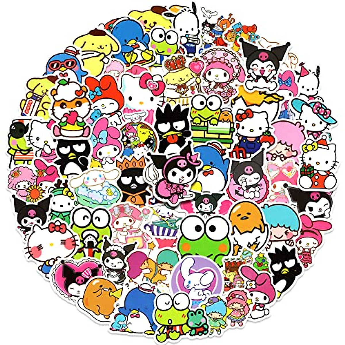 100PCS Cartoon Stickers Kawaii Stickers, Anime Stickers for Kids, Vinyl Laptop Stickers for Water Bottles Anime Stickers for Adults Kids Teens