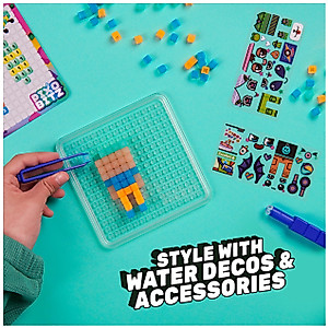 Pixobitz, Exclusive Neon Studio with 600 Water Fuse Beads, Decos and Accessories, Makes 3D Creations with No Heat, Arts and Crafts Kids Toys