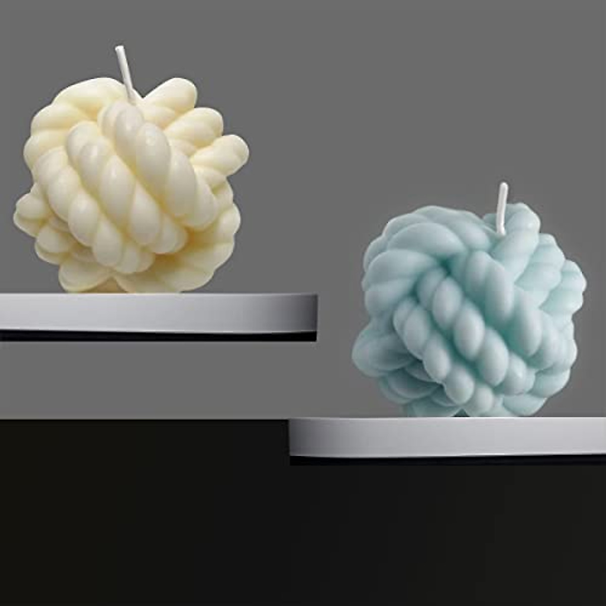Vanilla Scented Bubble Candles Big Knot Ball Candle, Home Decor Cool Shaped Aesthetic Candles, Soy Wax Unique Candle Modern Candle Trendy Room Shelf Desk Decorations