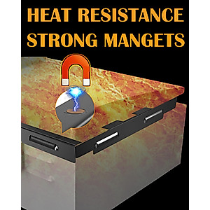 Wind Guards for Blackstone 36'' Griddle, Blackstone Griddle Accessories, Protect Flame, Hold Heat, Save Gas, Fit with Side Shelf, Lid and Rear Grease Cup, Heat Shield for Side Table, Magnetic, Black