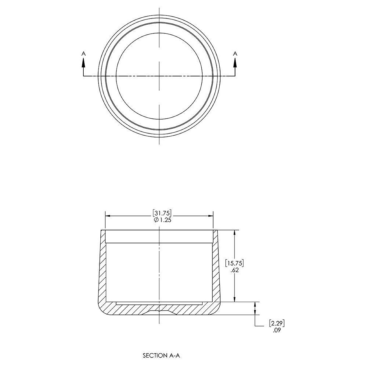 SBDs FCR-20 Caplugs (Pack of 10) LDPE Finishing Caps for Round Tubing 1.25” OD, 62” Depth - Heavy Wall Construction for Furniture, Lawn, Appliances, Fitness Equipment n Thread Protection Made in USA