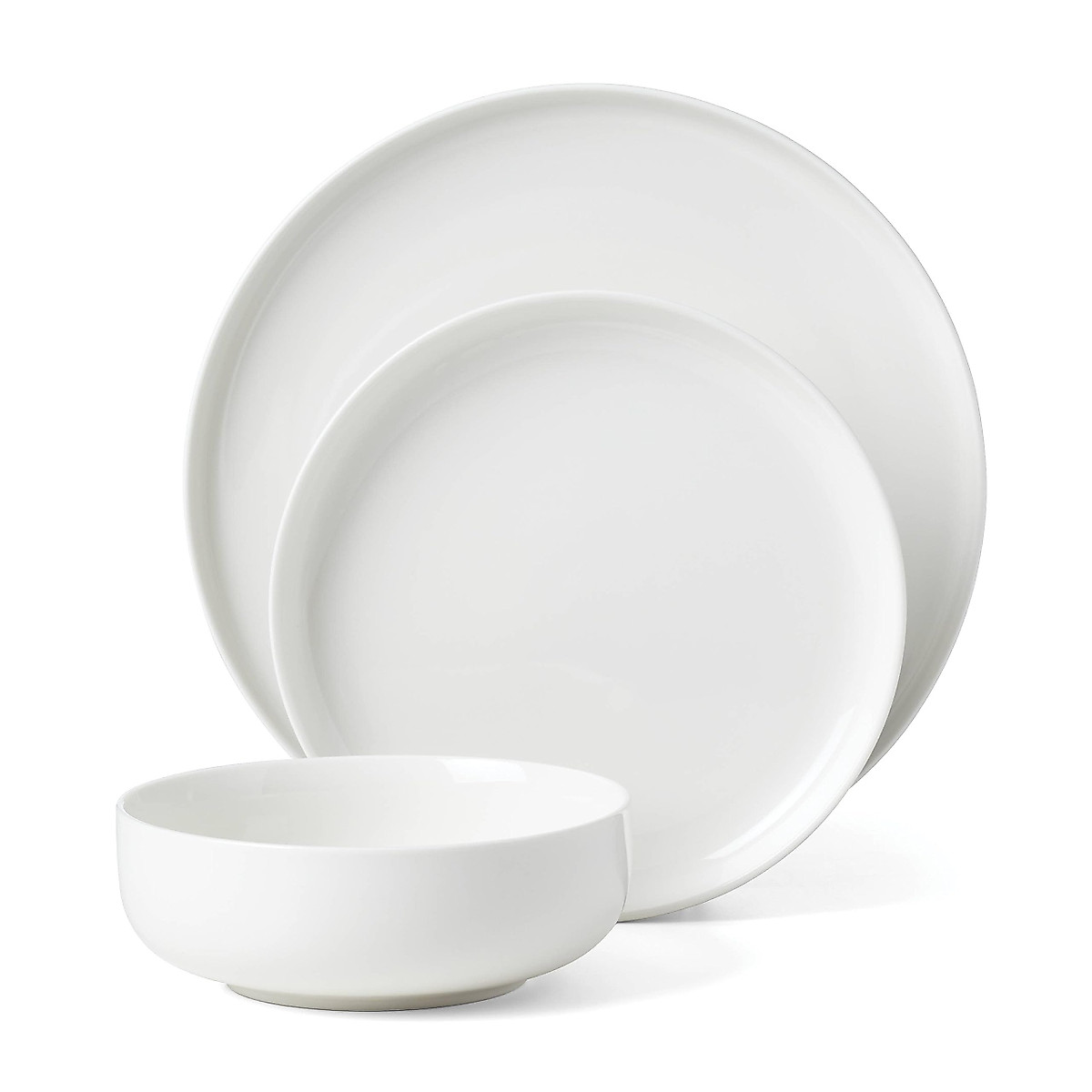 Oneida White 24 Seven Piece Dinnerware Set, 12 Count, Dorm Necessities, Dorm Essentials