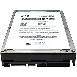 WL 3TB 7200RPM 64MB Cache SATA III 6.0Gb/s 3.5" Internal Desktop Hard Drive (For RAID, NAS, DVR, Desktop PC) w/1 Year Warranty