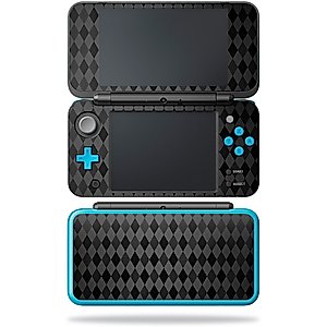 MightySkins Skin Compatible with Nintendo New 2DS XL - Black Argyle | Protective, Durable, and Unique Vinyl Decal wrap Cover | Easy to Apply, Remove, and Change Styles | Made in The USA