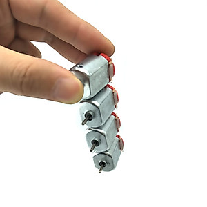 10pcs Micro 130 DC Motor Strong Magnetic Brushed Electric DC 3V -12V 25000 RPM Cars Toys Electric Motor, High Speed Torque DIY Remote Control Toy Car Hobby Motor, Metal Car Engine Motor Kit for Toys