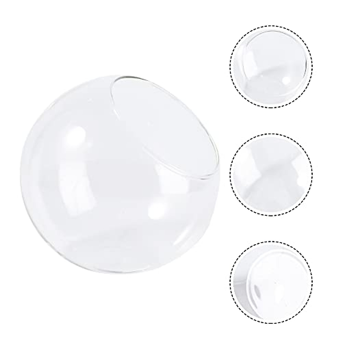 balacoo Small Animal Pet House Clear Glass Hideout Hut Cave Summer Cool Small Animal Nesting Habitat Cage Critter Bath House Cave Mini Hut Cage for Hamster Chinchillas Gerbils