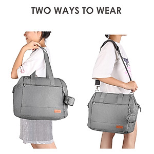 SAWNZC Large Diaper Bag Tote, Maternity Bag Travel Diaper Tote for Mom Dad, Multifunction Baby Bag for Boys Girls