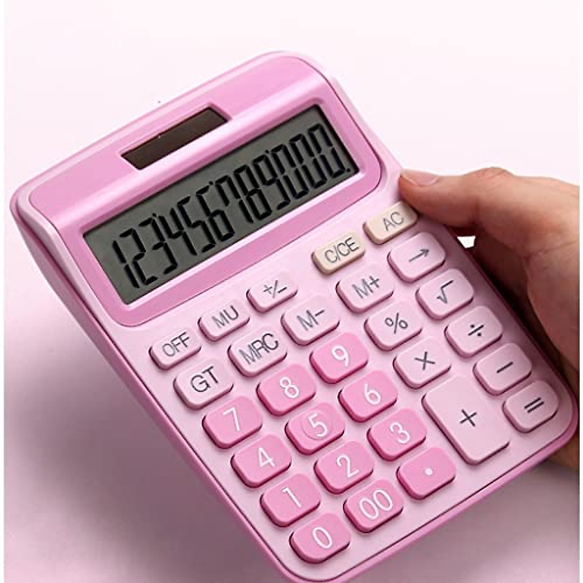 MJWDP 12Digit Desk Calculator Large Buttons Financial Business Accounting Tool Battery and Solar Power School Office Small Supplies