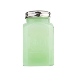 Tablecraft Salt Shaker with Metal Top, 2.5 x 2.5 x 4.5, Green