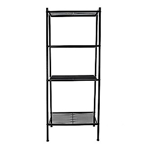 Ynredee Widen 4 Tiers Bookshelf,Ladder Shelf for Plant Flower Stand, Multipurpose Organizer Rack for Home, Office, Living Room (Black)