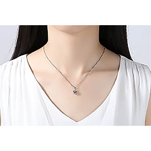 Harlorki Women Lady Girl's 925 Silver Plated Round Circle Crystal Rhinestone Pendent Chain Necklace Stud Earring Finger Ring Jewelry Set