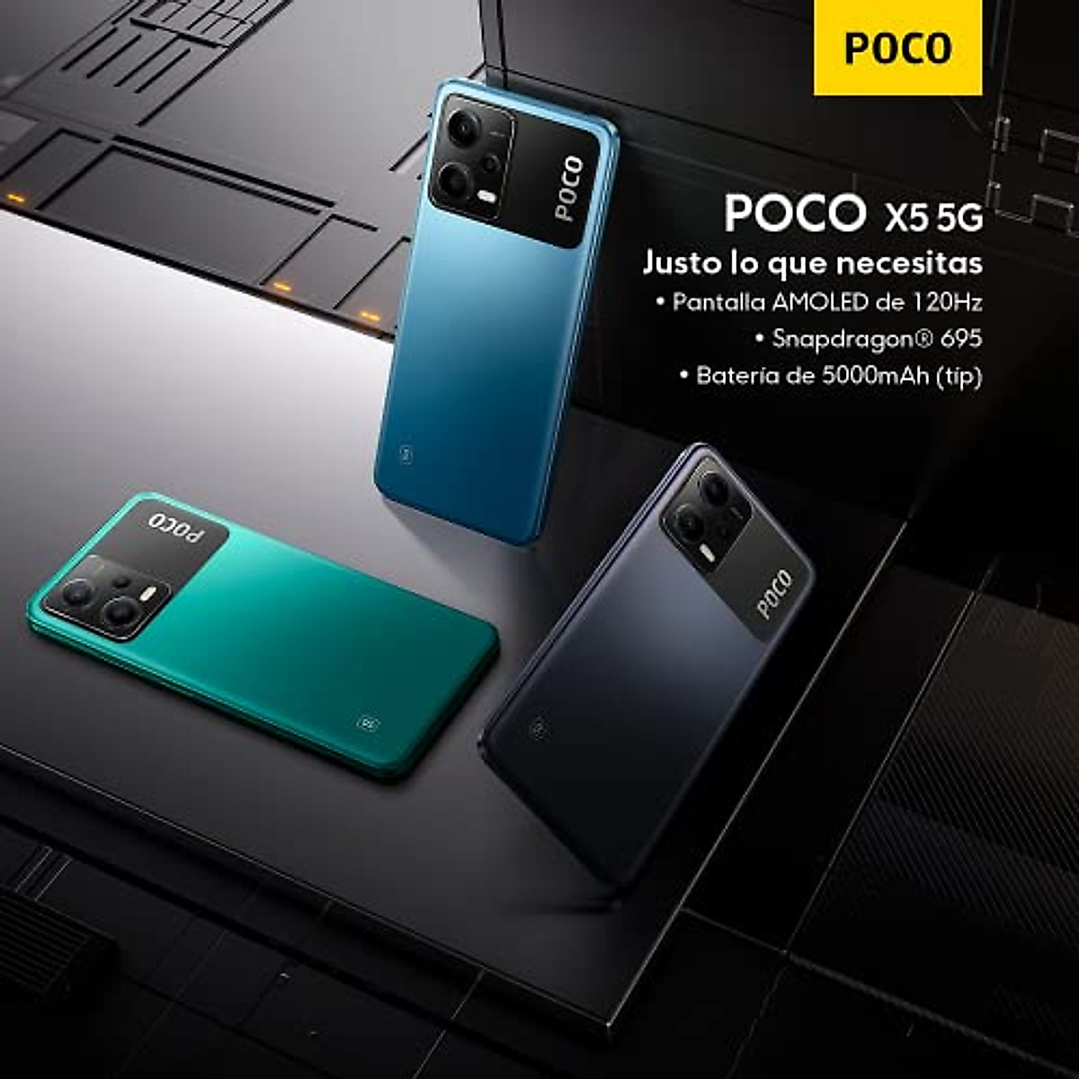 Xiaomi Poco X5 5G + 4G Volte Global Unlocked 256GB + 8GB GSM 6.67" 48 mp Triple Camera (Tmobile Mint Tello Global) + (Car Fast Car 51W Charger Bundle) (Black Global)