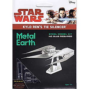 Fascinations Metal Earth Star Wars The Last Jedi Kylo Ren's TIE Silencer 3D Metal Model Kit