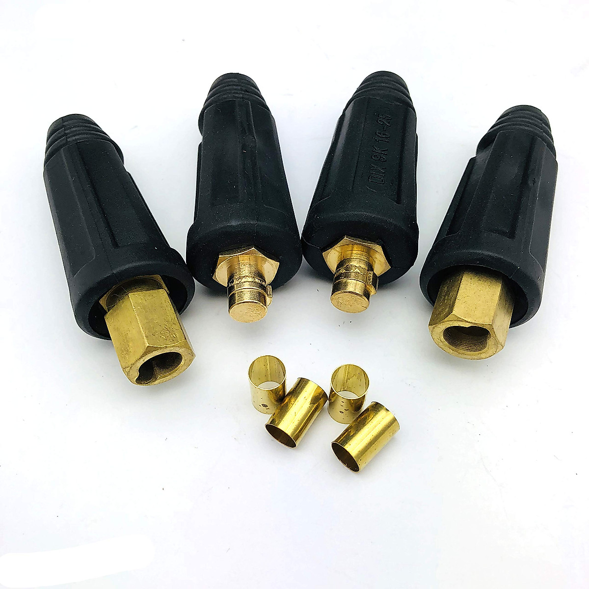 KINGQ Welding Cable Joint Quick Connector Pair DINSE-Style 100Amp-200Amp (#6-#4) 16-25 SQ-MM 2-set