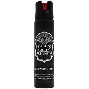 POLICE MAGNUM Large Pepper Spray 5 ounce Canister-16ft Range- Portable Self Defense Security- 5oz Twist Lock (Red)