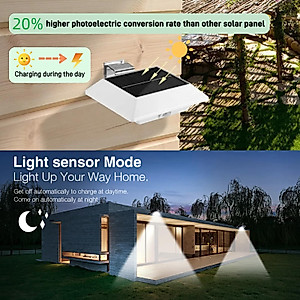 MOLEBIT Solar Gutter Lights Motion Sensor Outdoor Security Light (2 Pack), Waterproof LED (6-Diode) Durable Fence Gutter Driveway Garden Patio Path Decking Light Made for Quality Outdoor Life