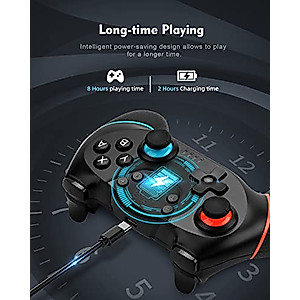 Switch Controller，Pro Controller for Switch/Switch Lite/Switch OLED,NENOTOH Switch Remote Controller Gamepad Joystick, Adjustable Turbo and Dual Vibration，Ergonomic Non-Slip