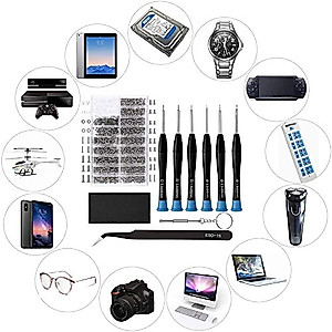 Eyeglasses Repair Kit, HKIDEE Sunglasses Repair Kit with 1000PCS Eyeglass Screws and 6 Pcs Screwdrivers Tweezer for Glasses, Sunglass, Watch Clock Spectacle Repair