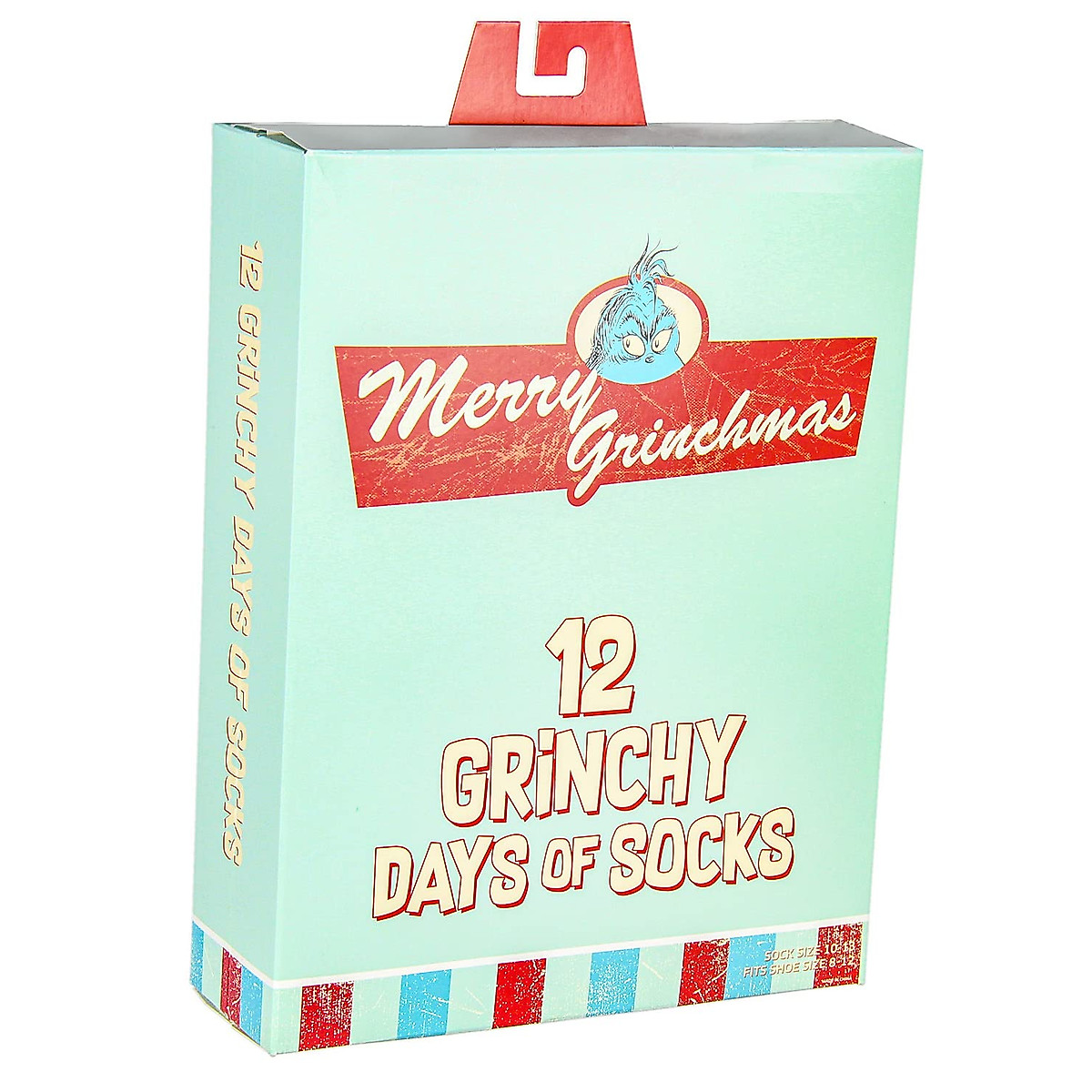 Bioworld The Grinch Merry Grinchmas 12 Grinchy Days Of Socks Mix and Match Gift Box Set