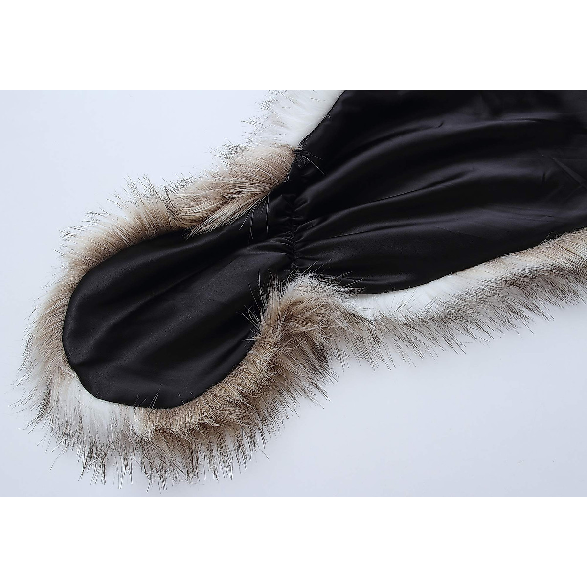 Caracilia Women Luxury Faux Fur Shawl Wrap Stole Cape For Wedding Fox Fur S CA95 Fox White / Brown