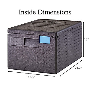 Cambro EPP180SW110 Cam GoBox Top-Loader Food Pan Carrier, Black (Pack of 4)